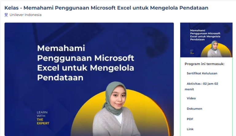 7 Kelas/Kursus Excel Online Bersertifikat [Gratis dan Berbayar] | Future Skills