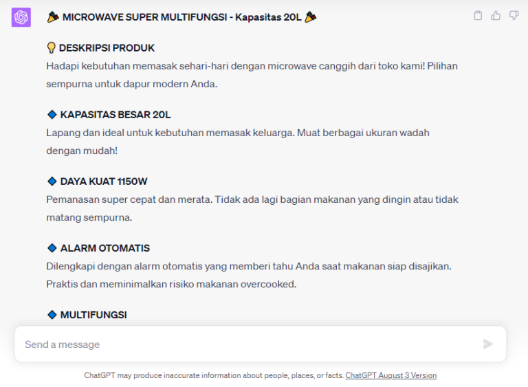 Cara Menggunakan ChatGPT untuk Membuat Deskripsi Produk [+ Contoh Prompt]