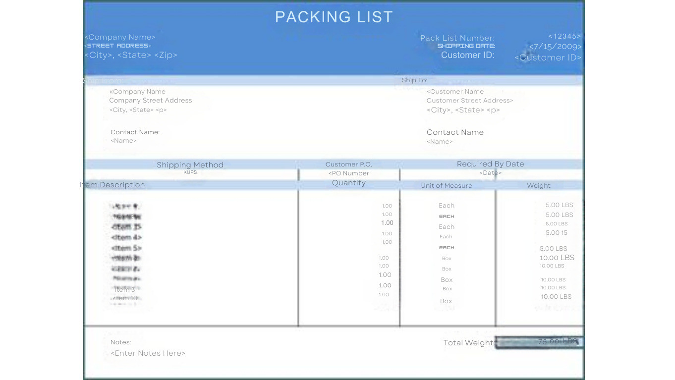 Packing List Adalah : Mengenal Packing List, Fungsi dan Contoh ...