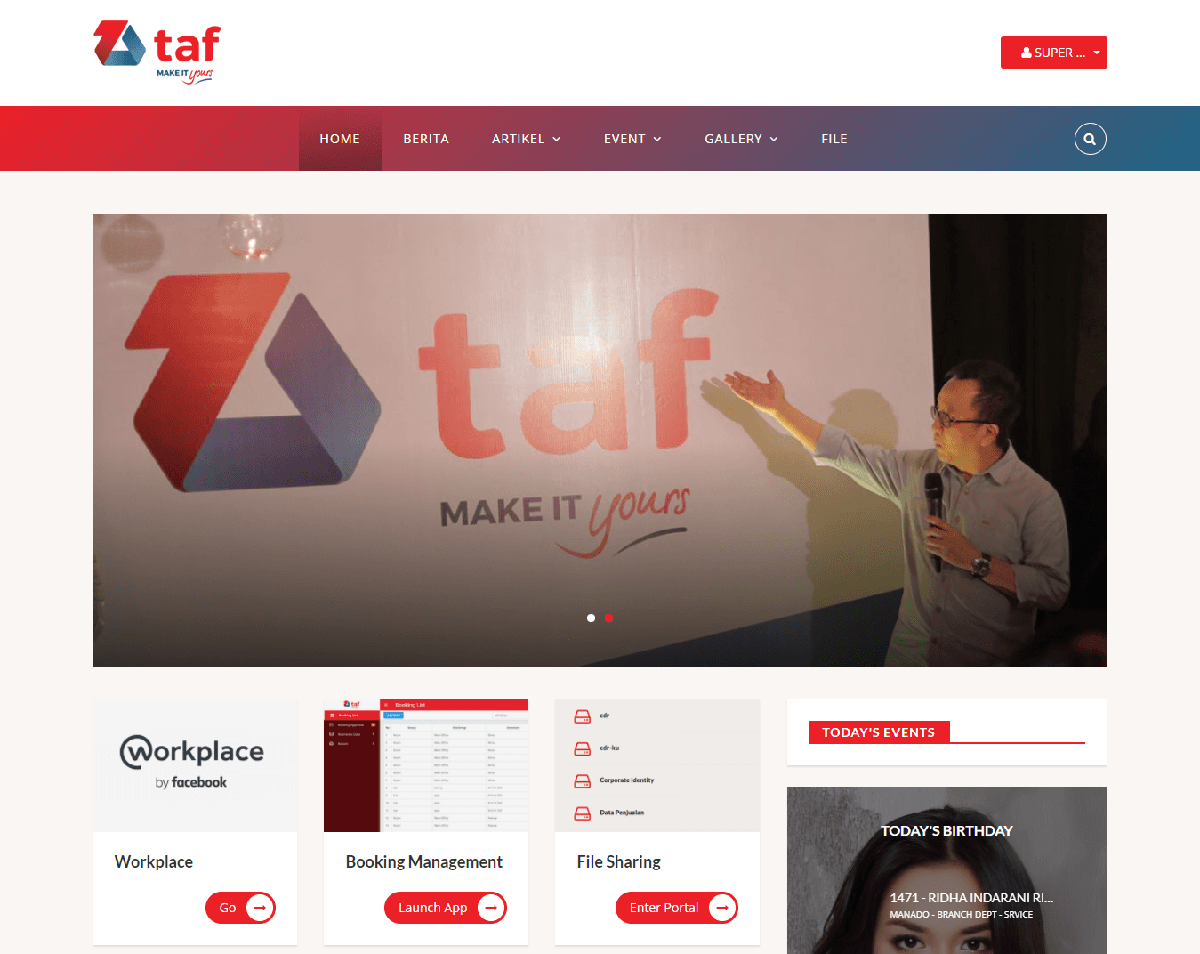 TAF Internal Portal - Tonjoo