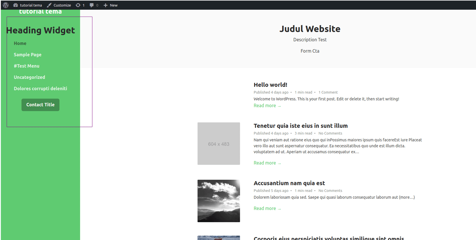Cara Membuat Theme WordPress (Part 5): Menu dan Widget - Tonjoo Studio