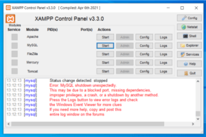5 Cara Mengatasi Error: MySQL shutdown unexpectedly (XAMPP) - Tonjoo Studio
