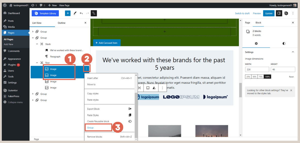 Gutenberg Tutorial (Part 11): How to Create Responsive Client Logo ...