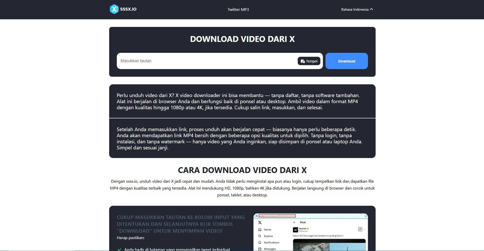 Cara Download Video dari X Menggunakan sssx.io dalam 5 Langkah - Tonjoo Studio
